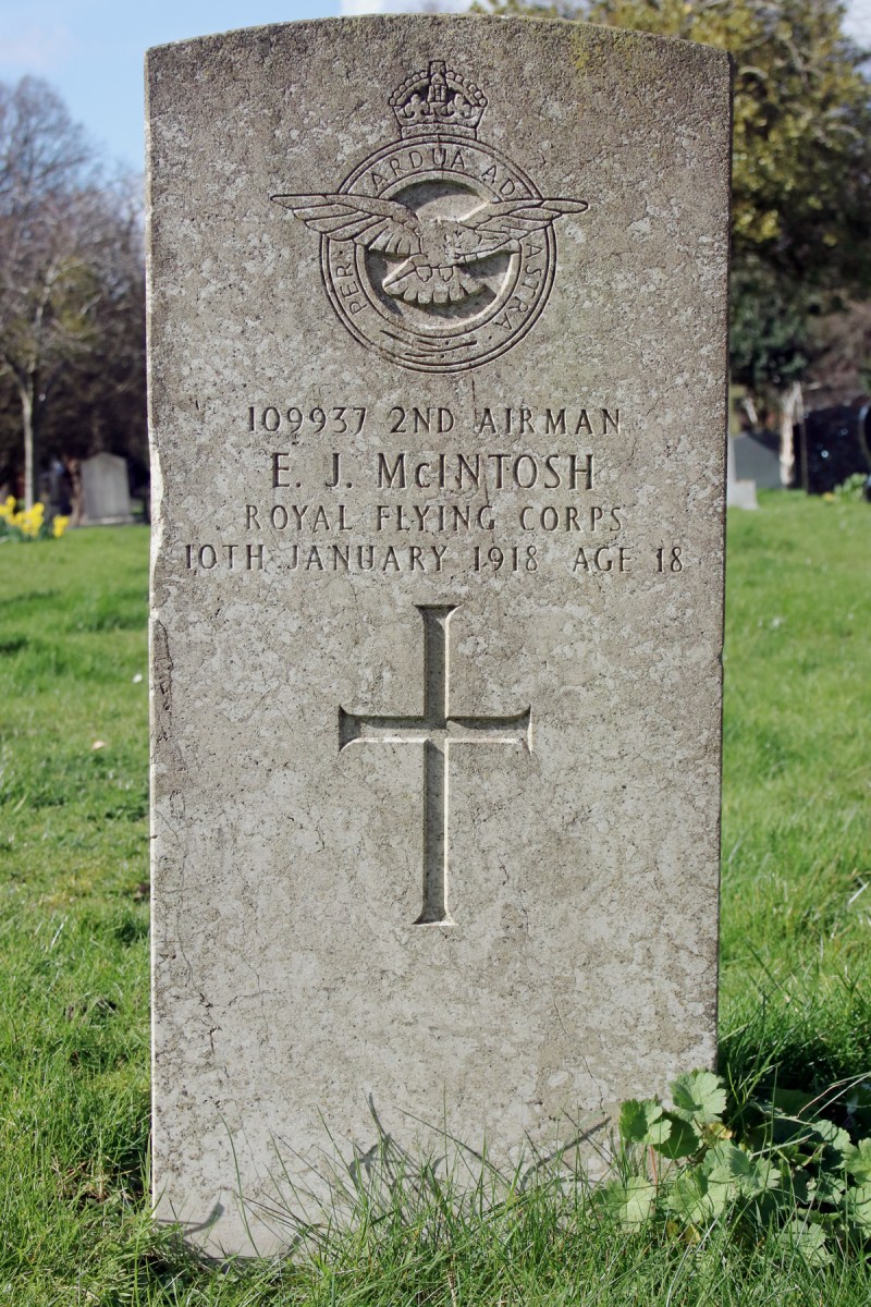 CWG: Air Mechanic 2nd Class Edward McIntosh | Death and Service