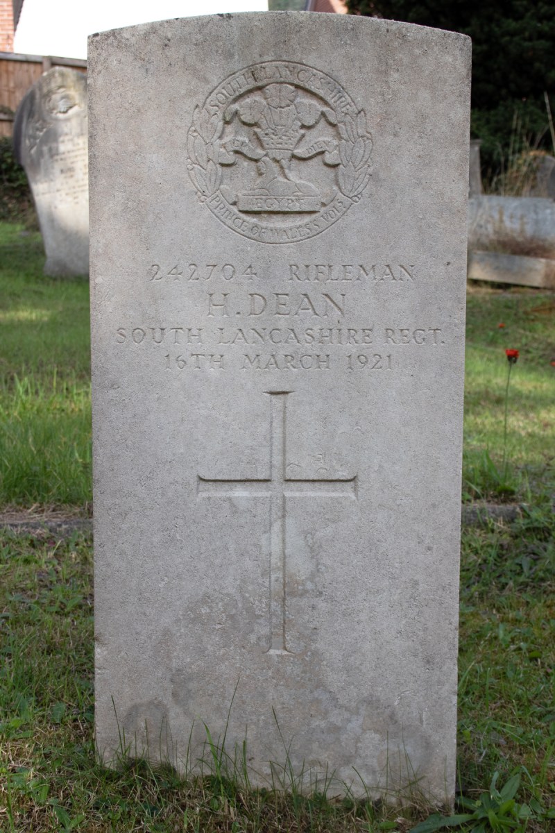 CWG: Rifleman Harold Dean | Death and Service