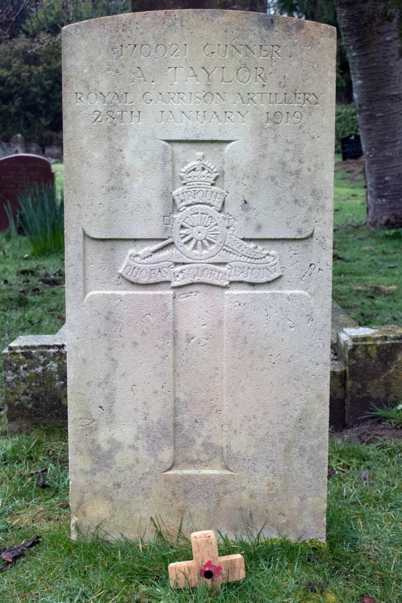 CWG: Gunner Alfred Taylor | Death and Service