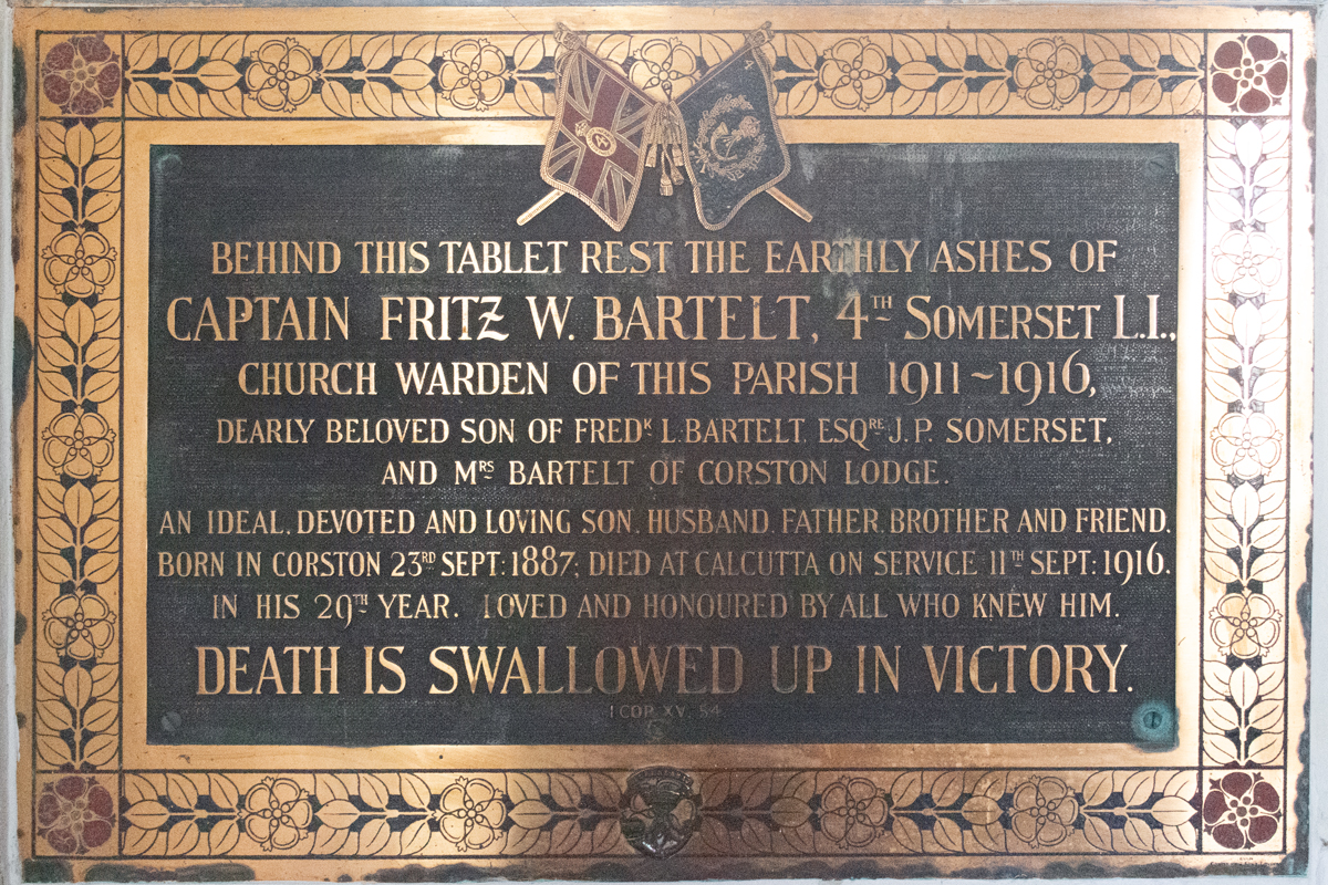 Captain Fritz Bartelt | Death and Service
