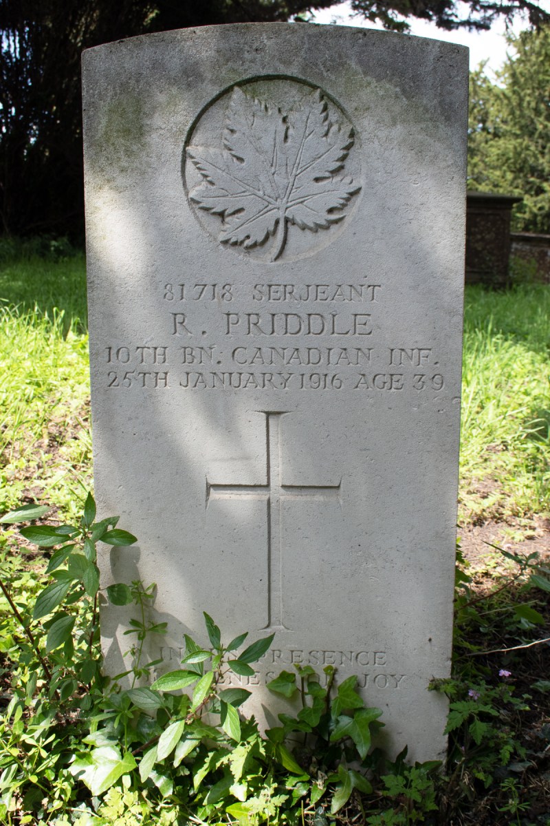 CWG: Serjeant Robert Priddle | Death and Service