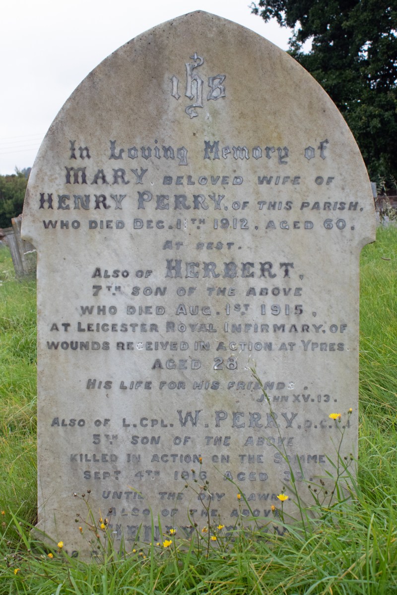 CWG: Private Herbert Perry | Death and Service