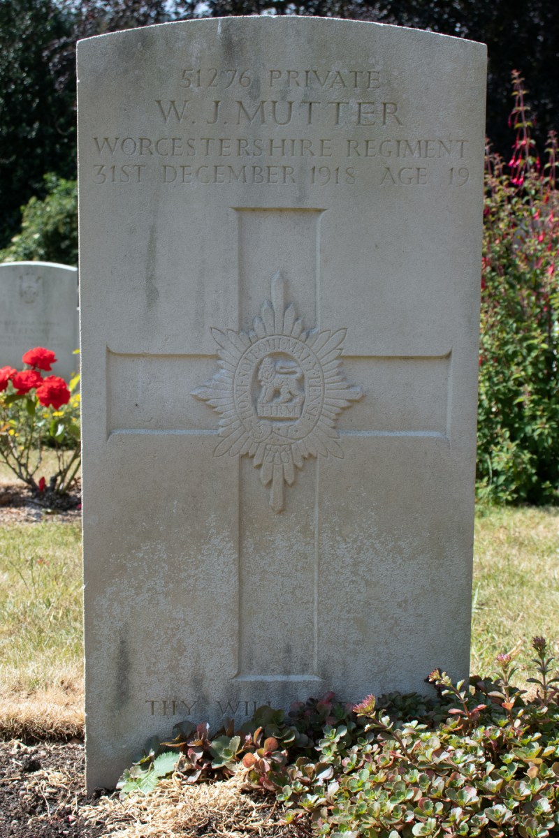 CWG: Private Walter Mutter | Death and Service
