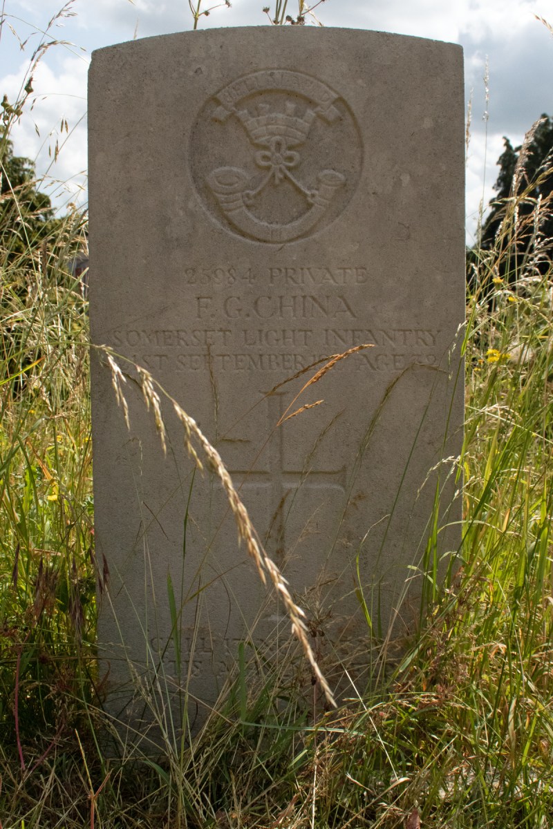 CWG: Private Frederick China | Death and Service