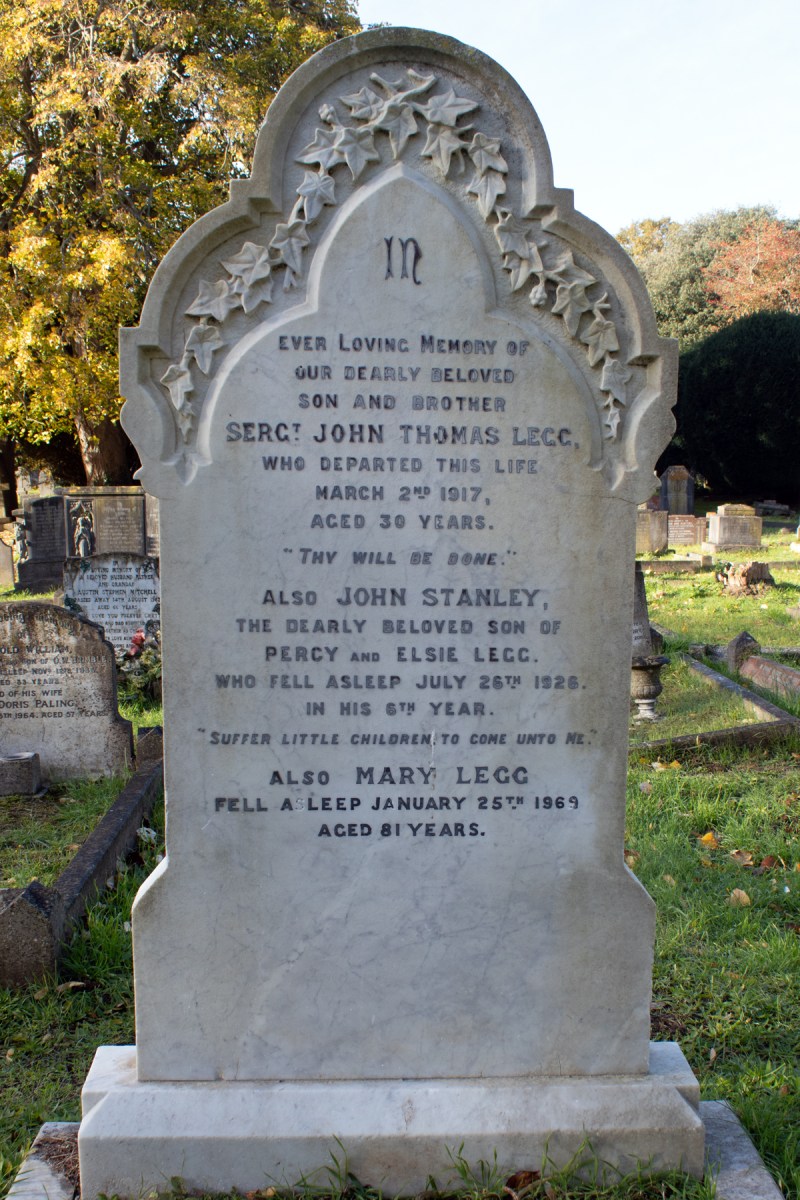 CWG: Lance Sergeant John Legg | Death and Service