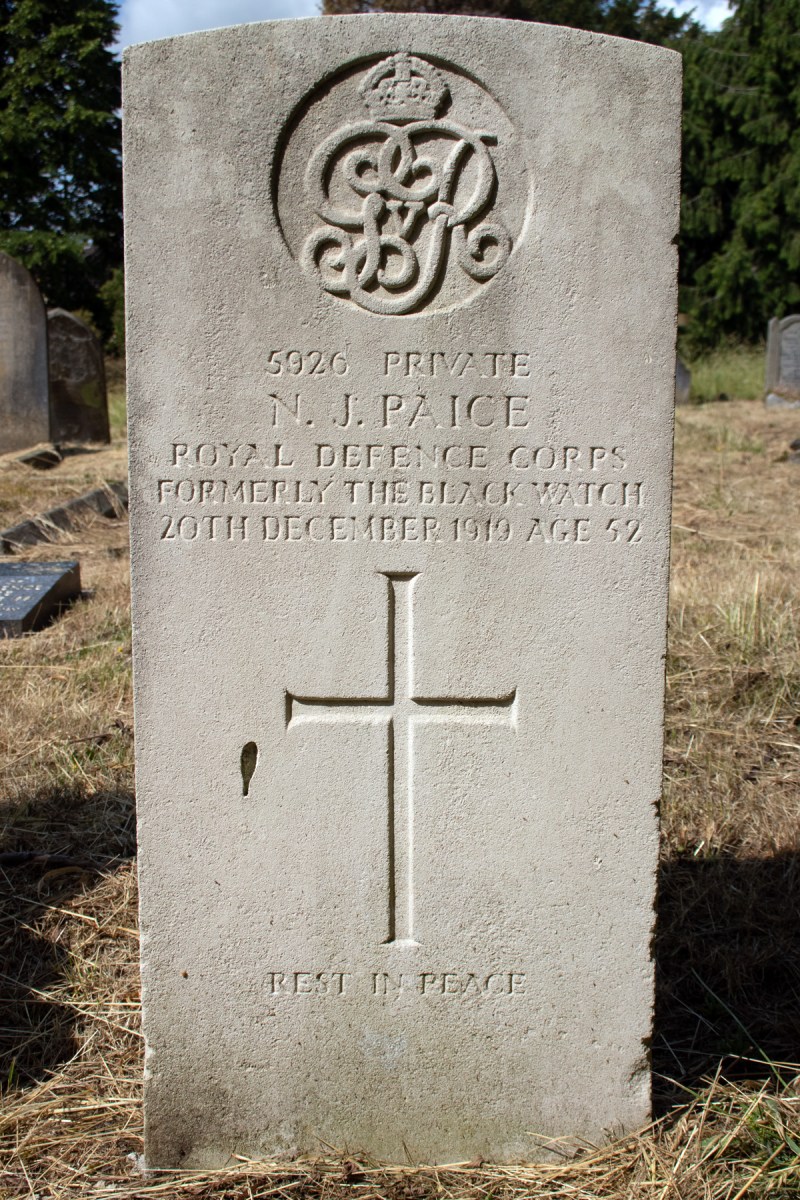 CWG: Private Nicholas Paice | Death and Service