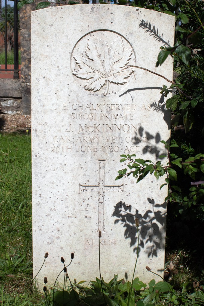 Private John McKinnon, aka James Chalk | Death and Service